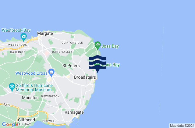 Stone Bay Beach潮汐时间、潮汐预报、今日捕鱼时间和潮汐表 - Kent - England - United Kingdom